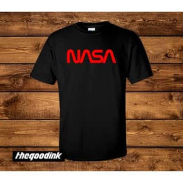Simple OUTDOOR NASA RED DISTRO T-shirts เสื้อยืดลายการเขียน NASA ...