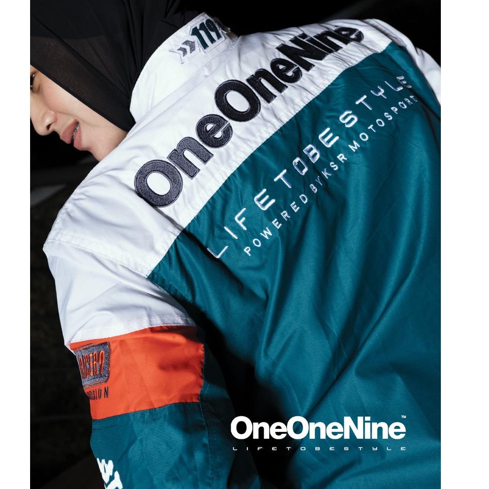 เสื้อแจ็กเก็ต RACERNINE สีขาว สีเขียว | Oneonenine KSR 05 | Shopee Thailand