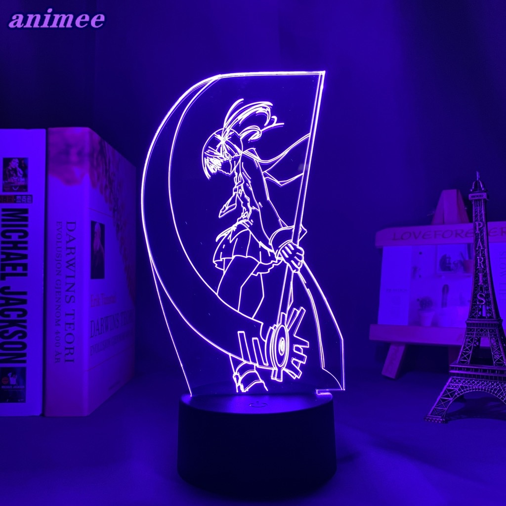 โคมไฟนีออน LED รูปการ์ตูนอนิเมะ Soul Eater Maka Albarn 3d ของขวัญวัน ...