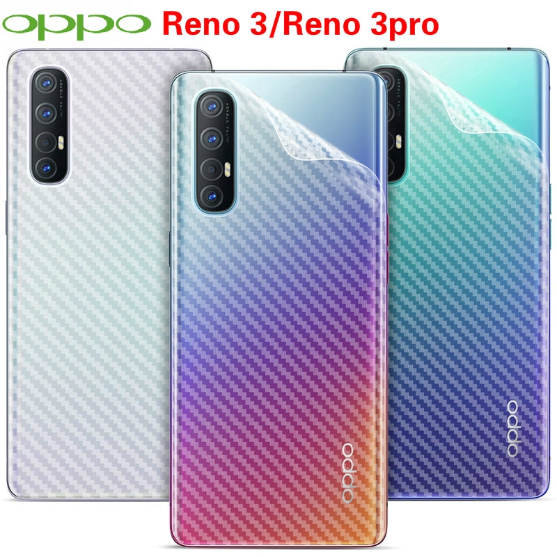 (2pcs) oppo reno 3/reno3 pro ฟิล์มคาร์บอนไฟเบอร์ติดหลัง | Shopee Thailand