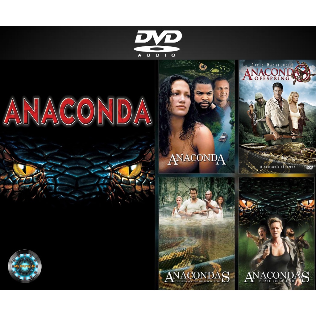 DVD หนัง Anaconda อนาคอนดา เลื้อยสยองโลก 4 Movie Collection | Shopee ...