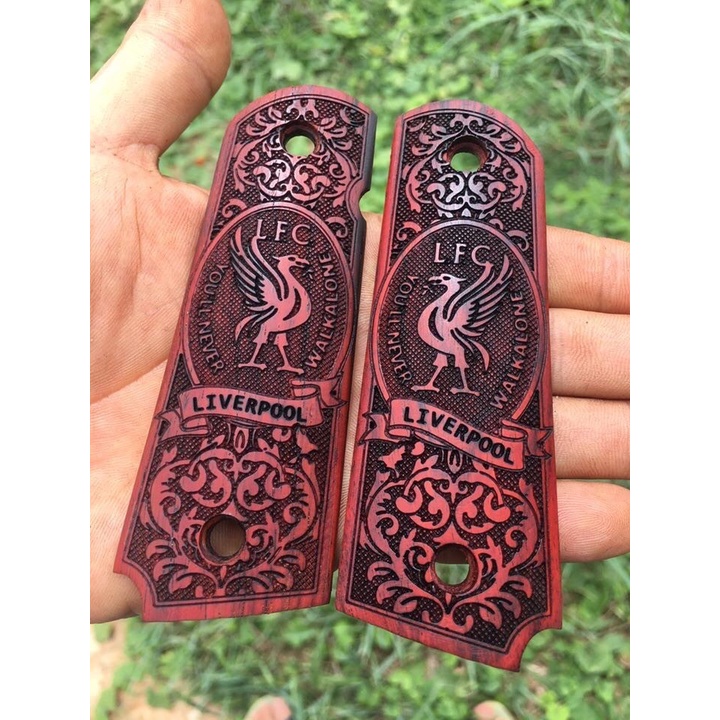 ประกับปืน1911 ไม้พยุงแท้ 100% ขนาด full size หรือขนาด compact & blank ...