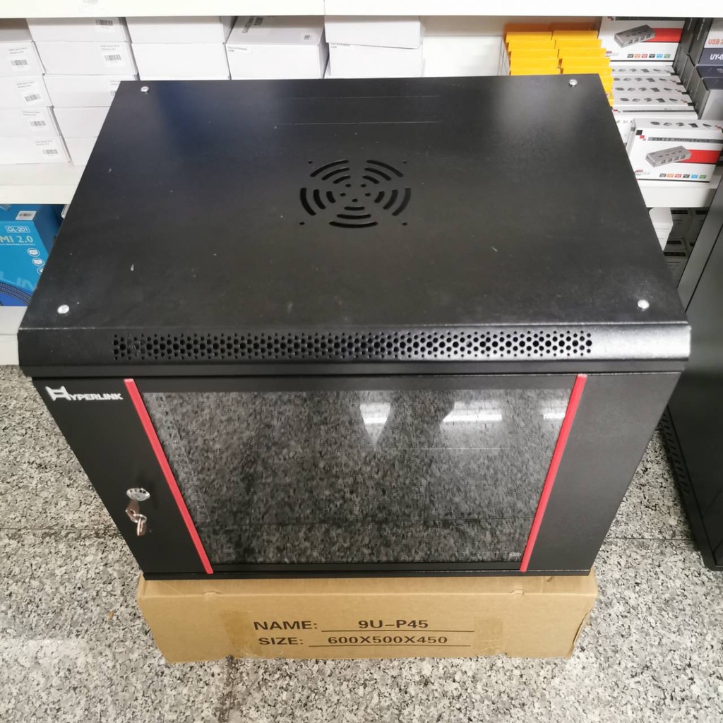 ตู้ Rack 9U ความลึก 45 CM. HYPERLINK รุ่น: 9U-P45 สีดำ | Shopee Thailand