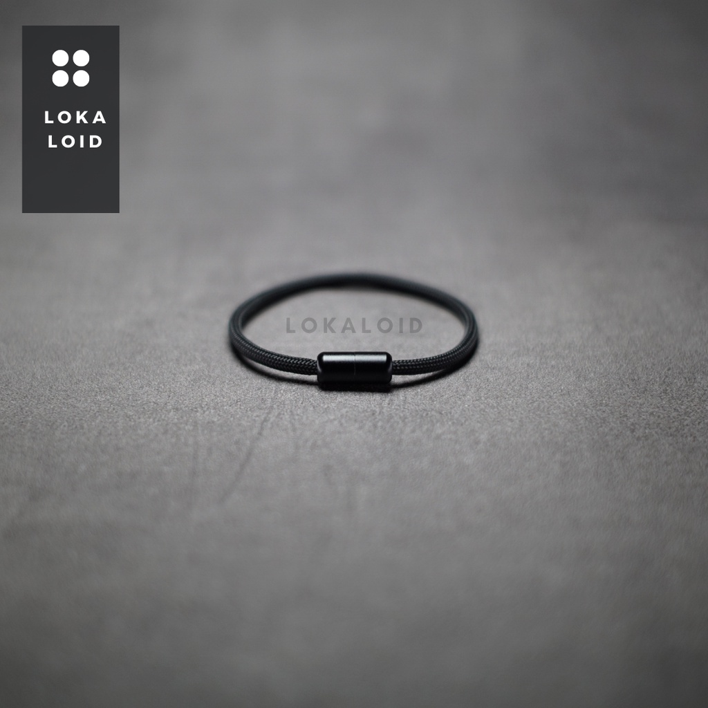 Hitam Premium Bracelet Paracord Rope Inline Aluminium Buckle Casual ...