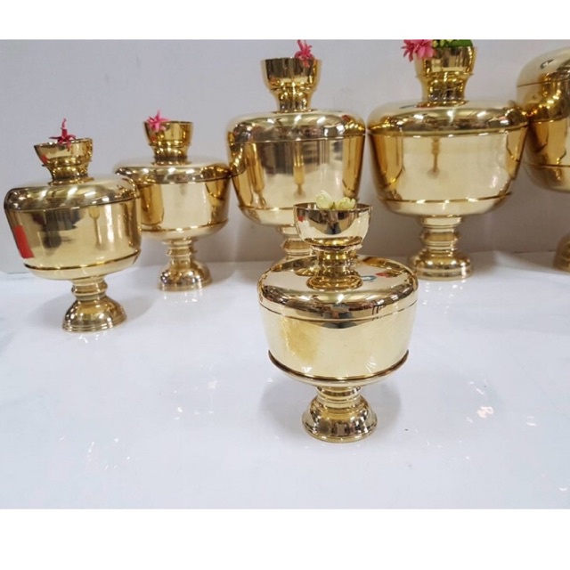 Brass byfa F1217 ขันน้ำมนต์ 4นิ้ว บาตรน้ำมนต์4นิ้ว ขันน้ำพานรอง ...