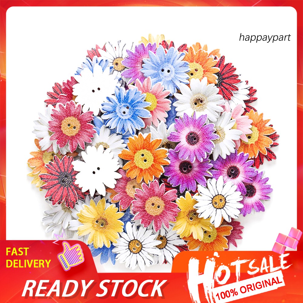 Fsfl_ กระดุมไม้ รูปมาร์กเกอร์ไรท์ สําหรับตกแต่งสมุดภาพ DIY 50 ชิ้น 100 ...