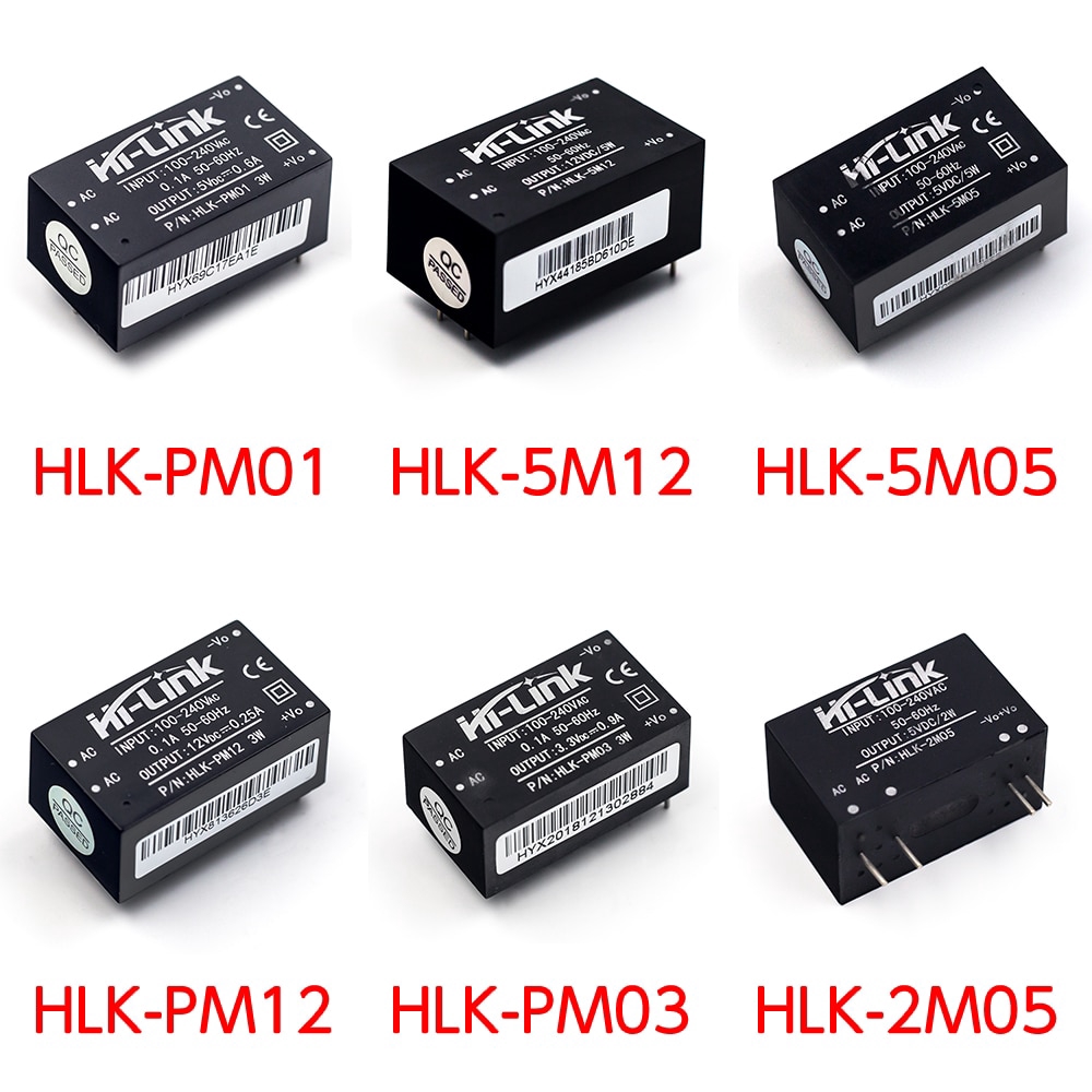 โมดูลพาวเวอร์ซัพพลาย HI-Link HLK-PM12 AC-DC 220V เป็น 12V HLK-PM01 03 ...