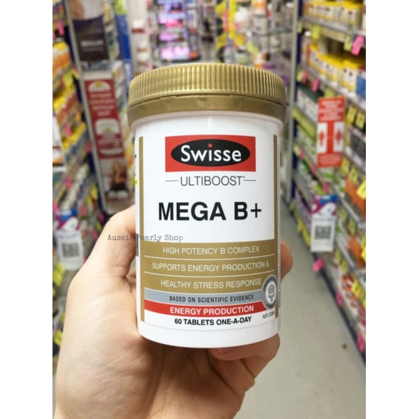 Swisse Ultiboost Mega B+(60 Tablets) วิตามินบีรวม แร่ธาตุและสารอาหาร ...