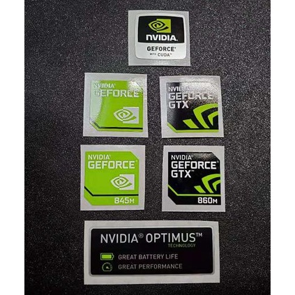 [สติ๊กเกอร์โลหะใหม่] ป้ายการ์ดจอ NVIDIA โน๊ตบุ๊คแท้ สติ๊กเกอร์ NVIDIA ...