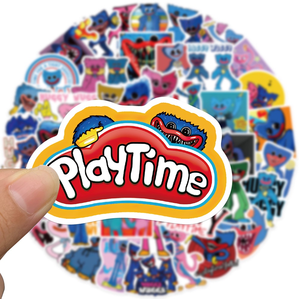 พร้อมส่ง poppy playtime 50แผ่น Sticker พีวีซี กันน้ำ สเก็ตบอร์ด ...