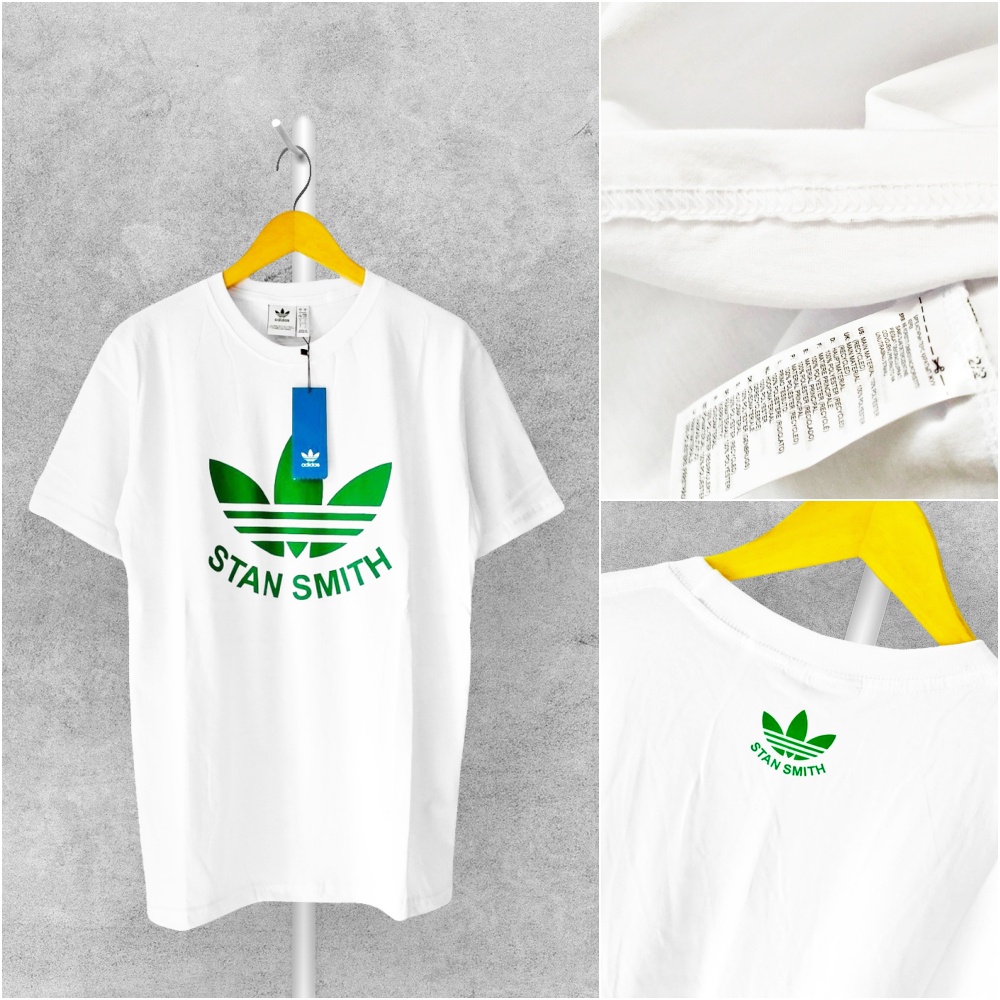 Kaos BAJU ADIDAS TREFOIL X STAN SMITH WHITE PUTIH เสื้อยืด นําเข้าฟรี ...