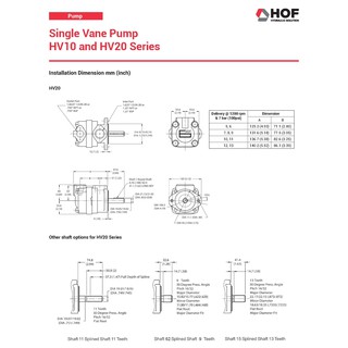 ปั๊มใบพัดเดี่ยว รุ่น HV20 (Fixed Displacement Vane Pump) | Shopee Thailand