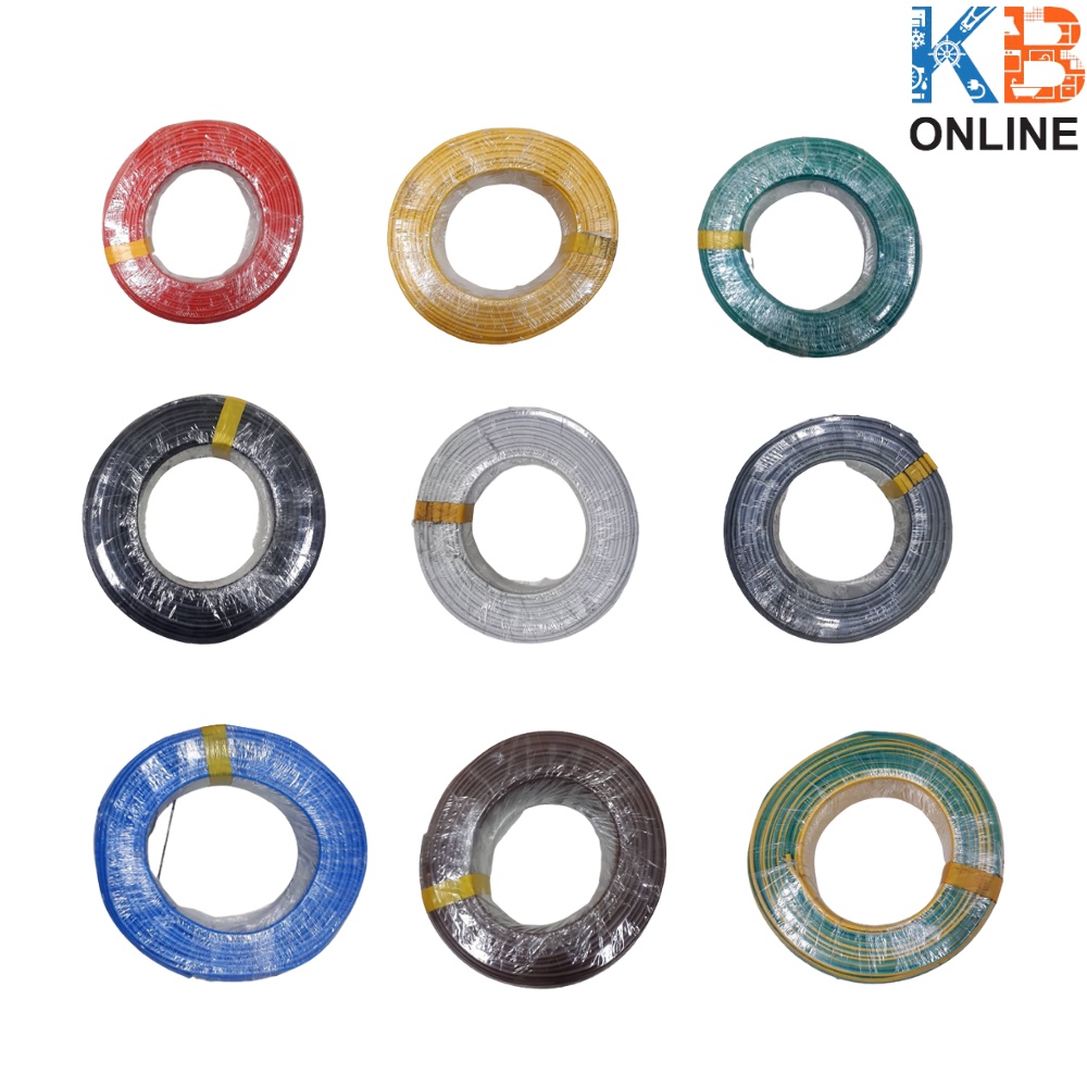 สายไฟฟ้า IEC 02 (VSF) ขนาด 1x2.5 ตร.มม. ยาว 100 เมตร หลากสี [Cable (VSF) 1x2.5 sq.mm. length 100 ...