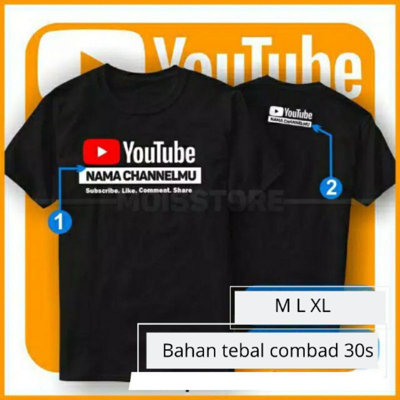 เสื ้ อยืด Custome Youtube Cotton commbed 30s | Shopee Thailand