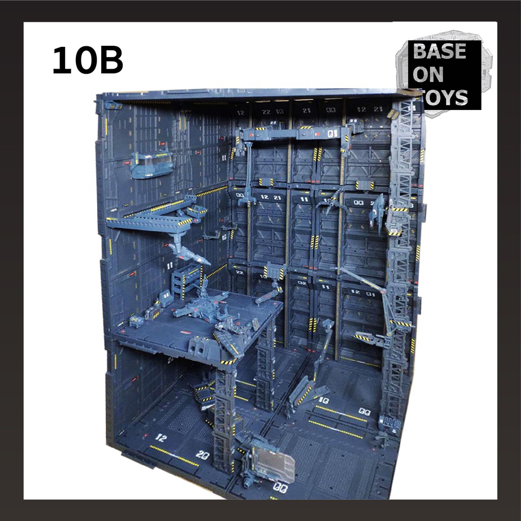 [ฉากโรงซ่อมหุ่น: แบบ Set] CG Domain Base Action Base โรงซ่อมกันดั้ม โรง ...
