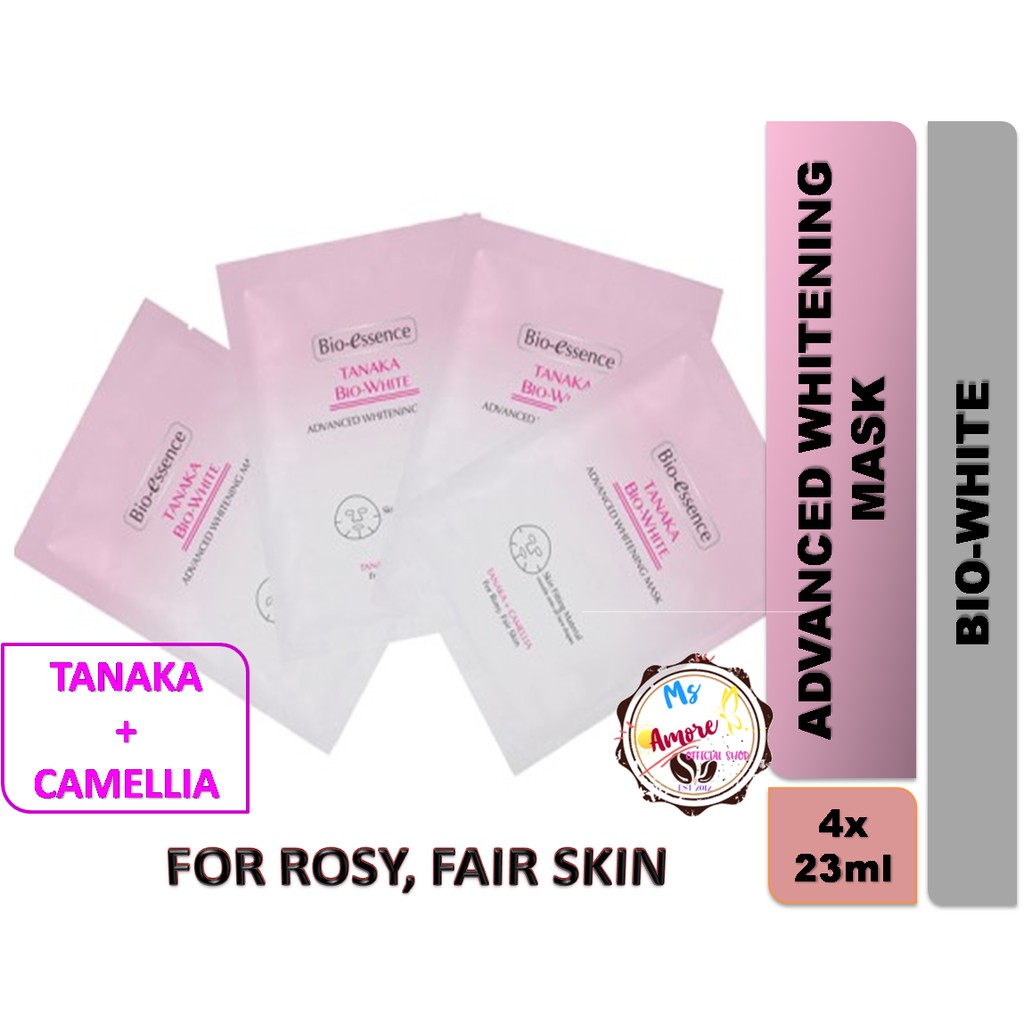 Bio-essence Bio-White Tanaka + Camellia Advanced มาส์กหน้าไวท์เทนนิ่ง 4 ...