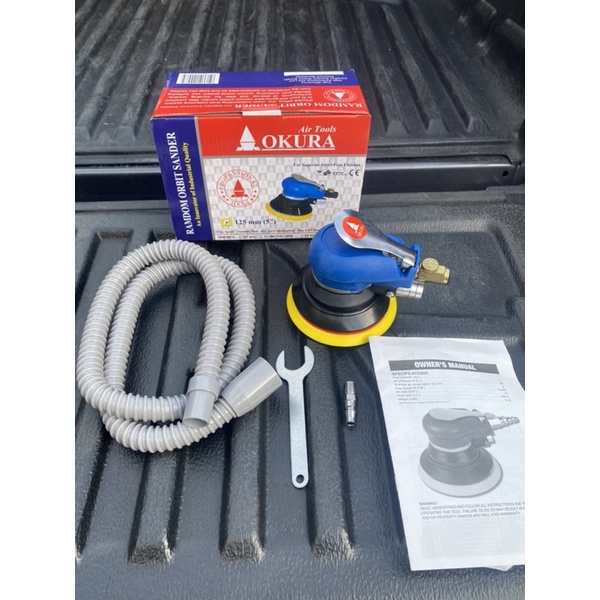 OKURA เครื่องขัดกระดาษทรายแบบกลม (ใช้ลม) ขนาด 5นิ้ว RANDOM ORBIT SANDER | Shopee Thailand