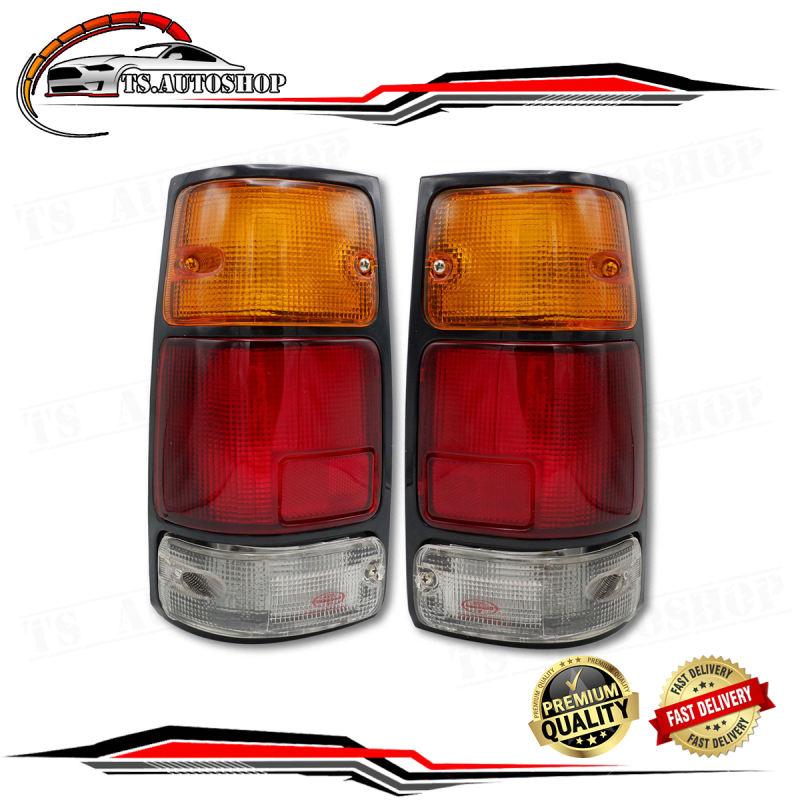 ไฟท้าย ข้าง ซ้าย+ขวา Lh+Rh เบ้าดำ โครเมี่ยม 12V พร้อมหลอดไฟ ขั้วไฟ ...