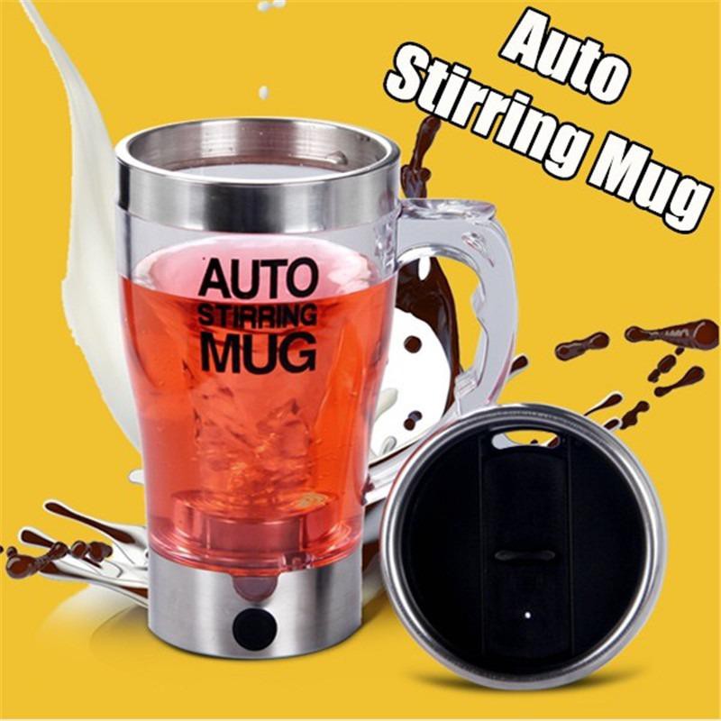 Auto Stirring Mug แก้วชง เวย์ กาแฟ รุ่นมีหูจับ ชงอาหารเสริม เครื่องดื่ม ...
