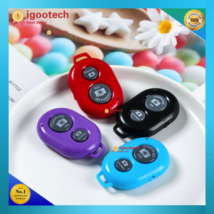 (พร้อมส่ง) igootech รีโมทบลูทูธ รีโมทมือถือ แถมถ่าน พร้อมใช้ รีโมทถ่ายรูป remote bluetooth ...