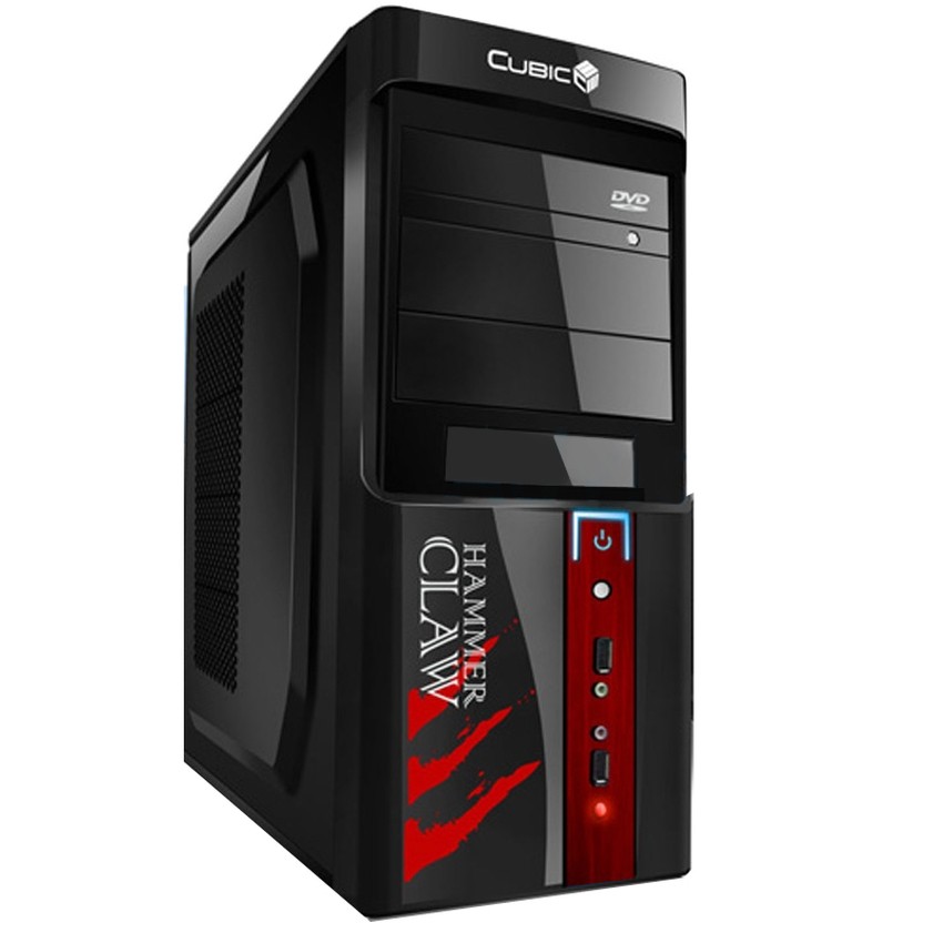 CUBIC COMPUTER CASE ATX (NP) Hammerclaw (Black-Red) | Shopee Thailand