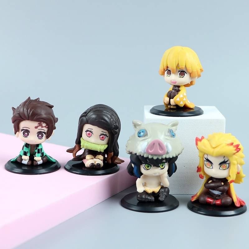 โมเดลดาบพิฆาตอสูร Kimitsu No Yaiba ชุด (five) ตัว ความสูง 5 cm | Shopee ...