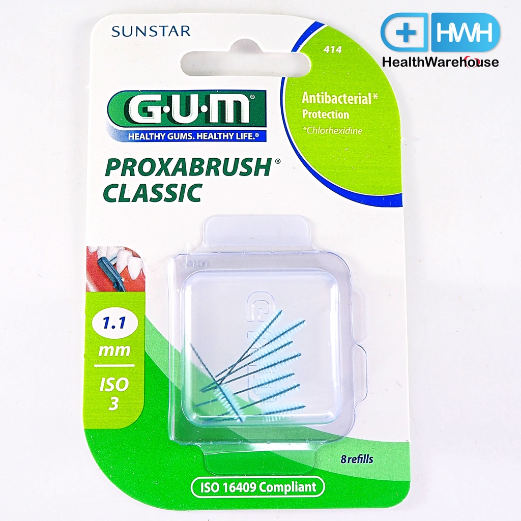 Sunstar GUM Proxabrush Classic 414 1.1 mm หัวเปลี่ยนแปรงซอกฟัน | Shopee ...