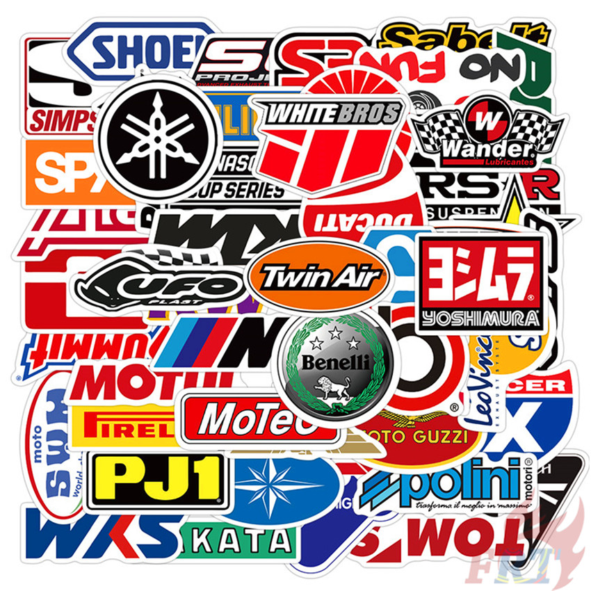Motorcycle - JDM Brand Logo Series 04 สติ๊กเกอร์ 50Pcs/Set Racing Moto ...