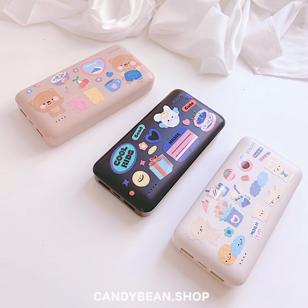 SOLOVE แบรนด์แท้ Power Bank ความจุ 20000mAh ของแท้ 100% ราคาถูก แถมฟรี ...