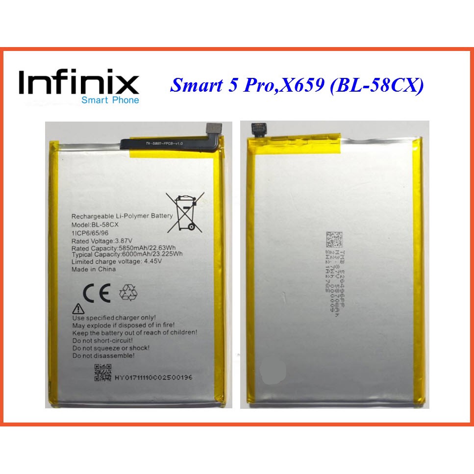 แบตเตอรี่ infinix Smart 5,X659(BL-58CX) | Shopee Thailand