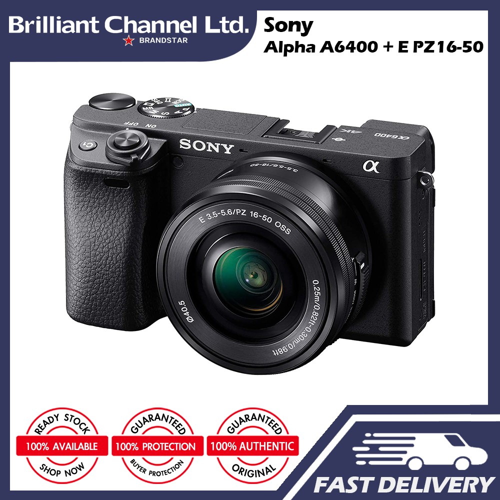 SONY ALPHA A6400 KIT WITH 16-50MM KIT BLACK Mirrorless Camera | Shopee Thailand