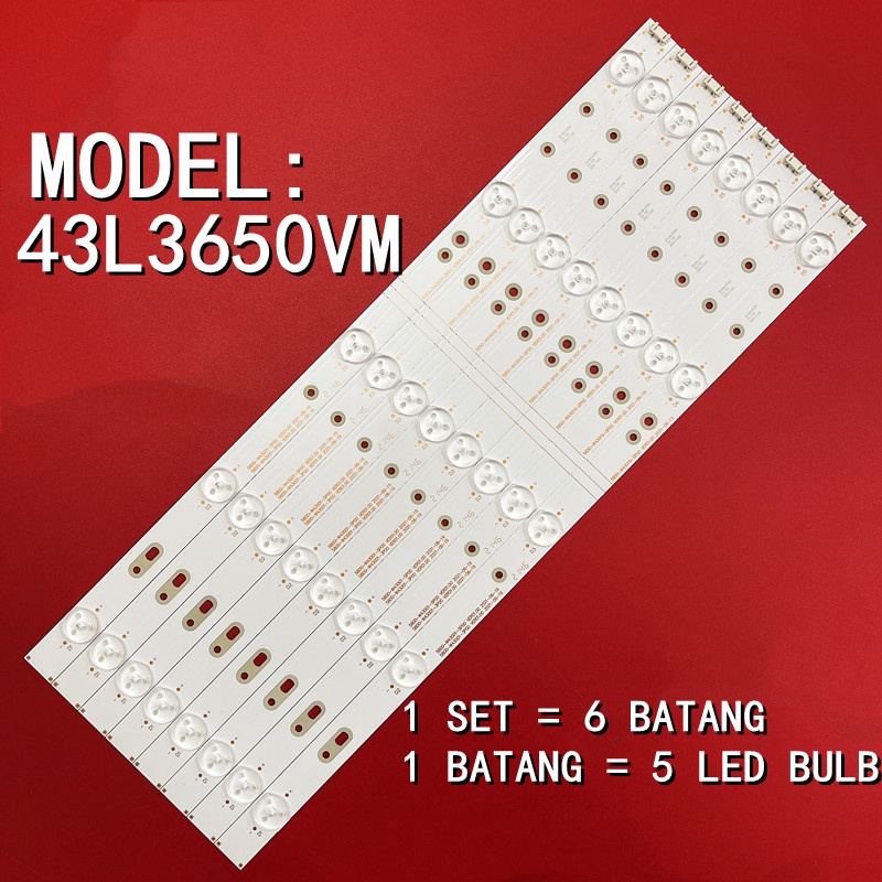 43l3650vm TOSHIAB 43 นิ้ว LED TV BACKLIGHT / LAMP TV 43L3650 | Shopee ...