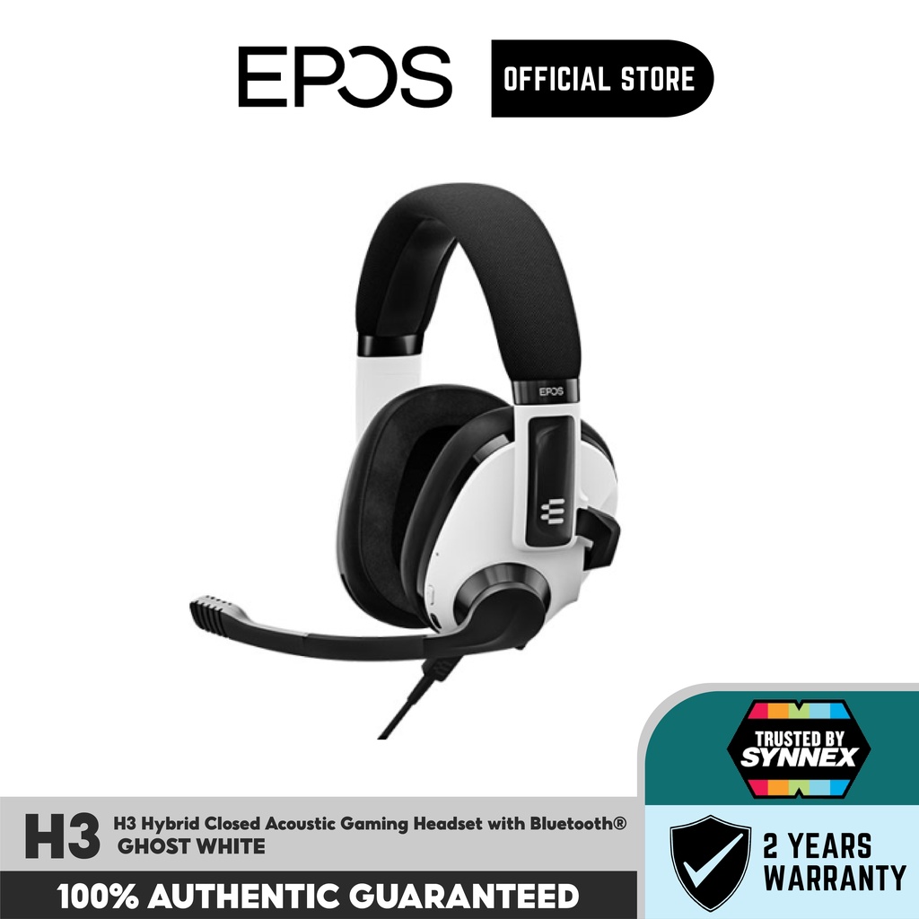 [กดตระกร้าแถมแผ่นรองเม้าส์] H3 Hybrid Closed Acoustic Gaming Headset with Bluetooth® WHITE (H3 ...