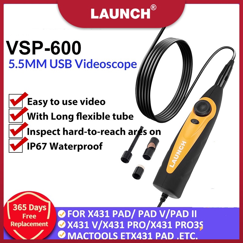 【จัดส่งวันเดียวกัน】Launch Vsp-600 กล้องวิดีโอตรวจสอบ 5.5 มม. ...