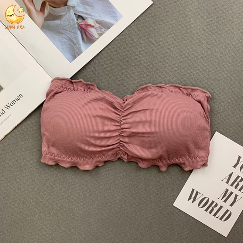 LunaBra เกาะอก ขอบระบาย ขอบริ้ว ตะขอหลัง หลากสี ถอดฟองน้ำได้ ใส่แล้วสวย ...