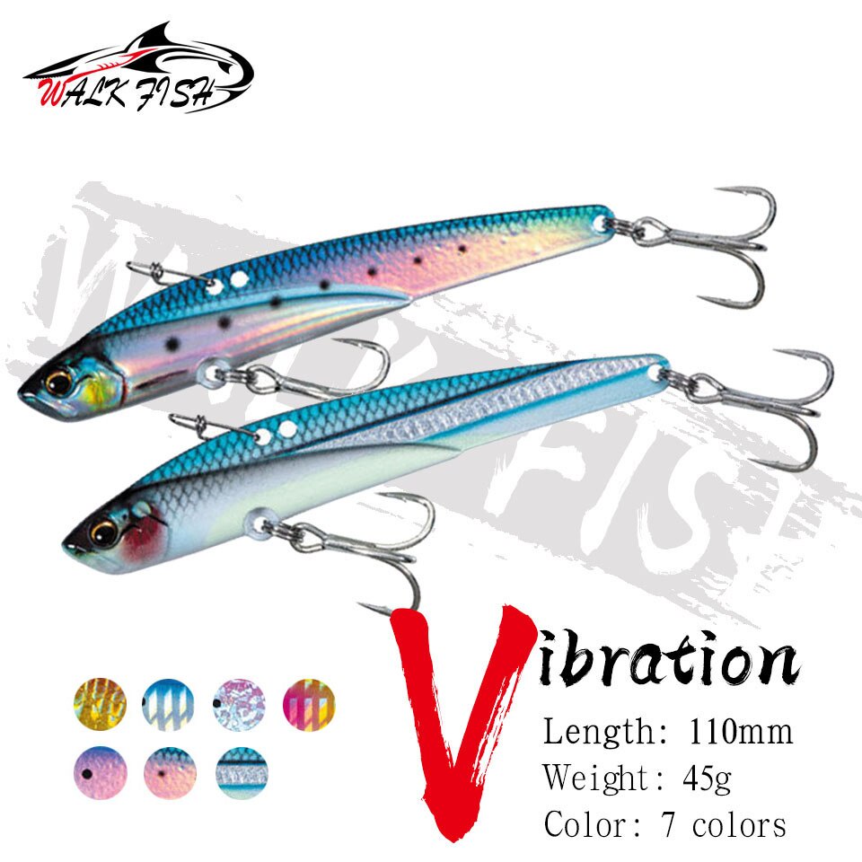 Walk FISH เหยื่อตกปลาเทราท์ เบส Vib โลหะ 110 มม. 45 กรัม 1 ชิ้น ...