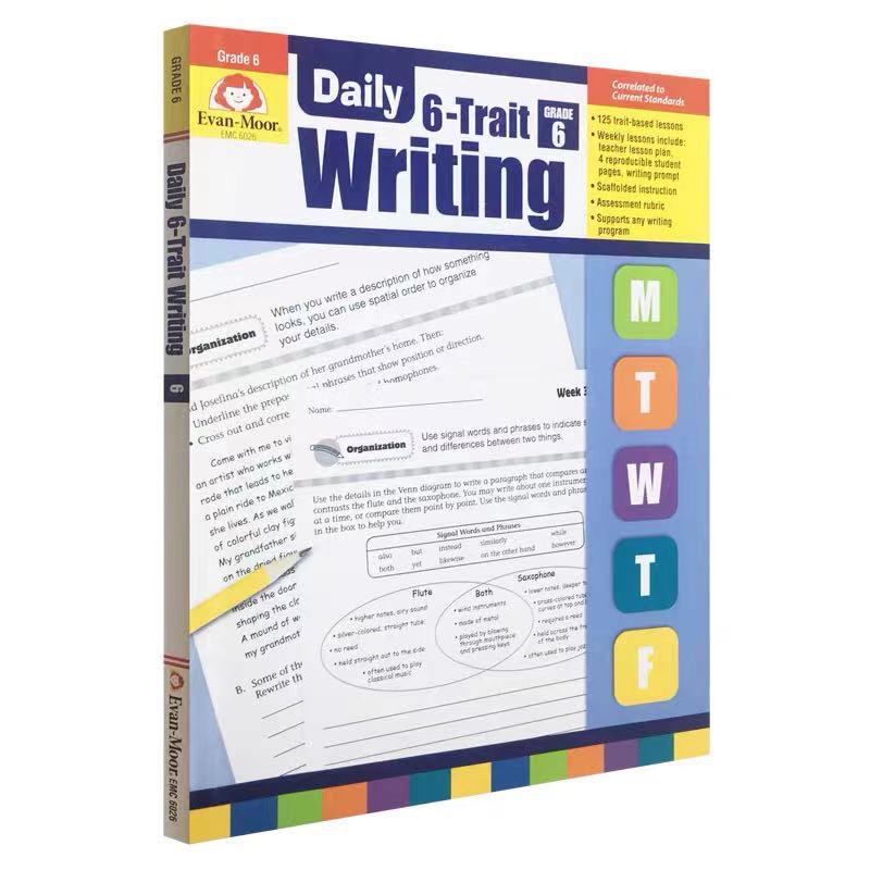 Evan-Moor Daily 6-Trait Writing Grade 1~8 แบบฝึกหัด การเขียน | Shopee ...