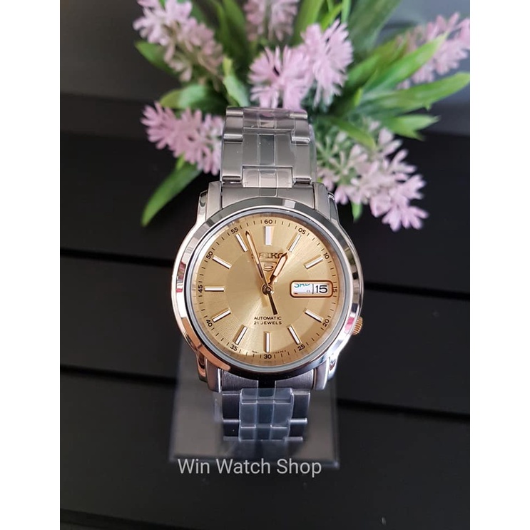 SEIKO 5 Automatic รุ่น SNKL81K1 นาฬิกาข้อมือผู้ชาย สายแสตนเลสสีเงิน ...