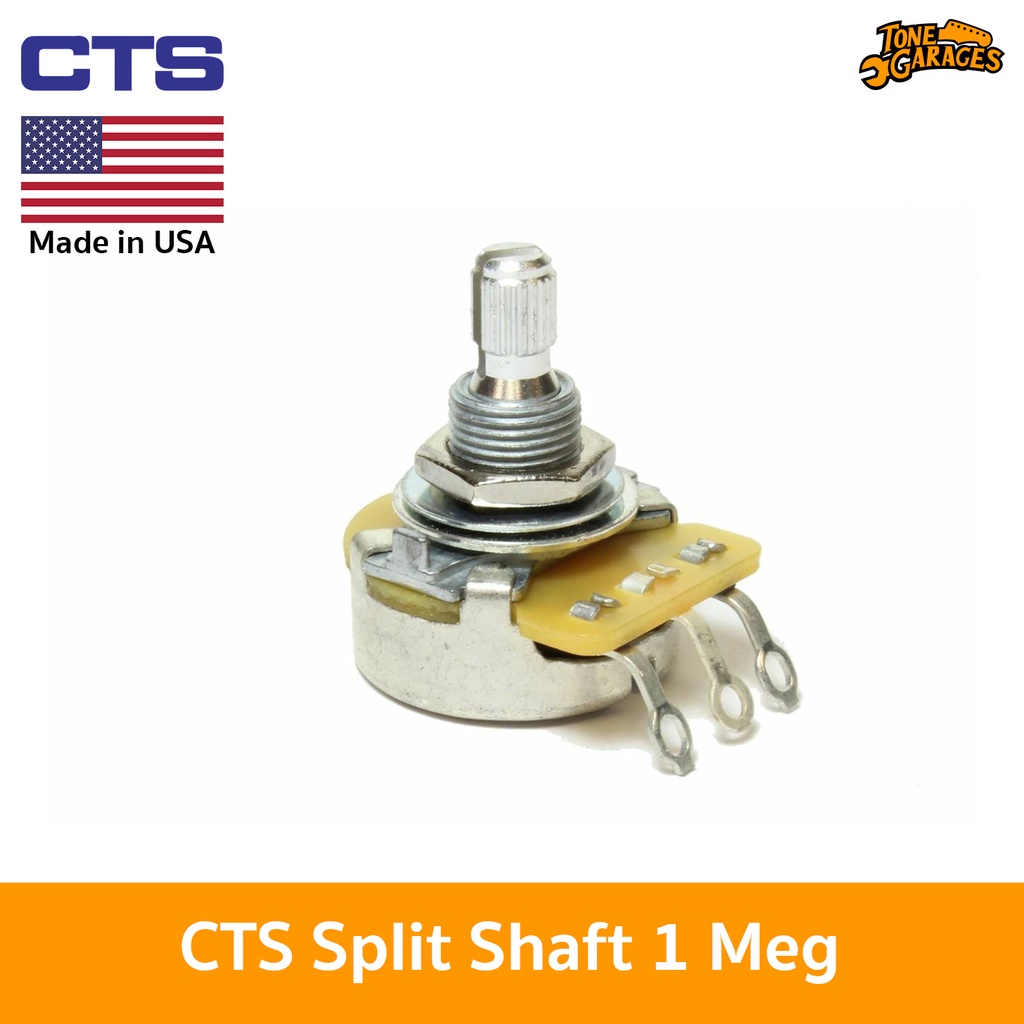 CTS 1 Meg Pot Split Shaft Potentiometer พ๊อต กีต้าร์ เบส Made in USA ...
