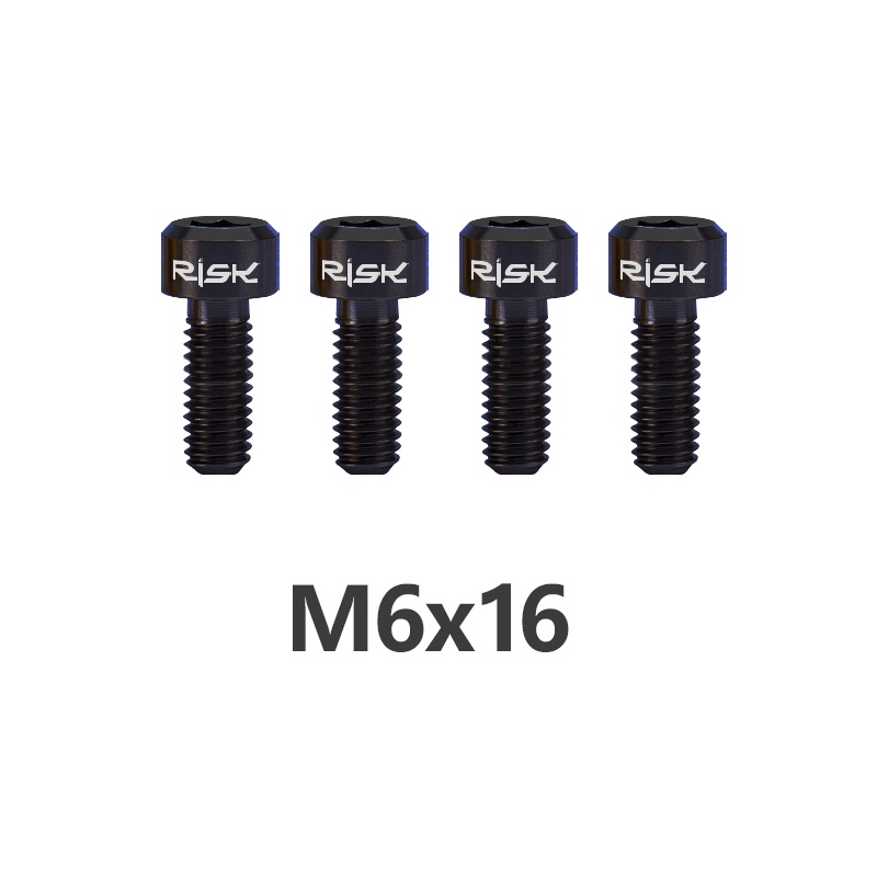Risk แคลมป์สกรูล็อคจานเบรก ไทเทเนียมอัลลอย M6*18 มม. M6*20 มม. สําหรับรถจักรยานเสือภูเขา 4 ชิ้น ...