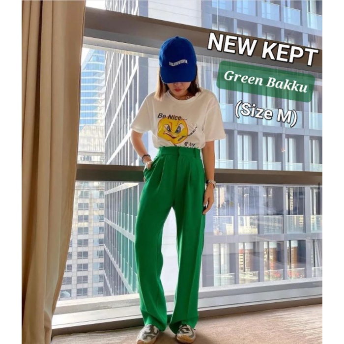 ️ ขายแล้วทาง IG ️ Green Bakku Pants (Size M) | Shopee Thailand