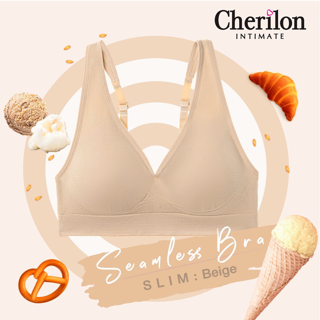 Cherilon Slim Bra เชอรีล่อน เสื้อใน บราไร้โครง คอวีกว้างเพรียว เผยอกสวย ...
