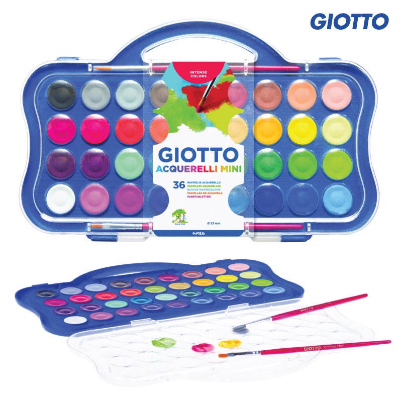 สีน้ำก้อนถาดเล็ก (GIOTTO Acquerelli Watercolors Cake Mini) | Shopee ...