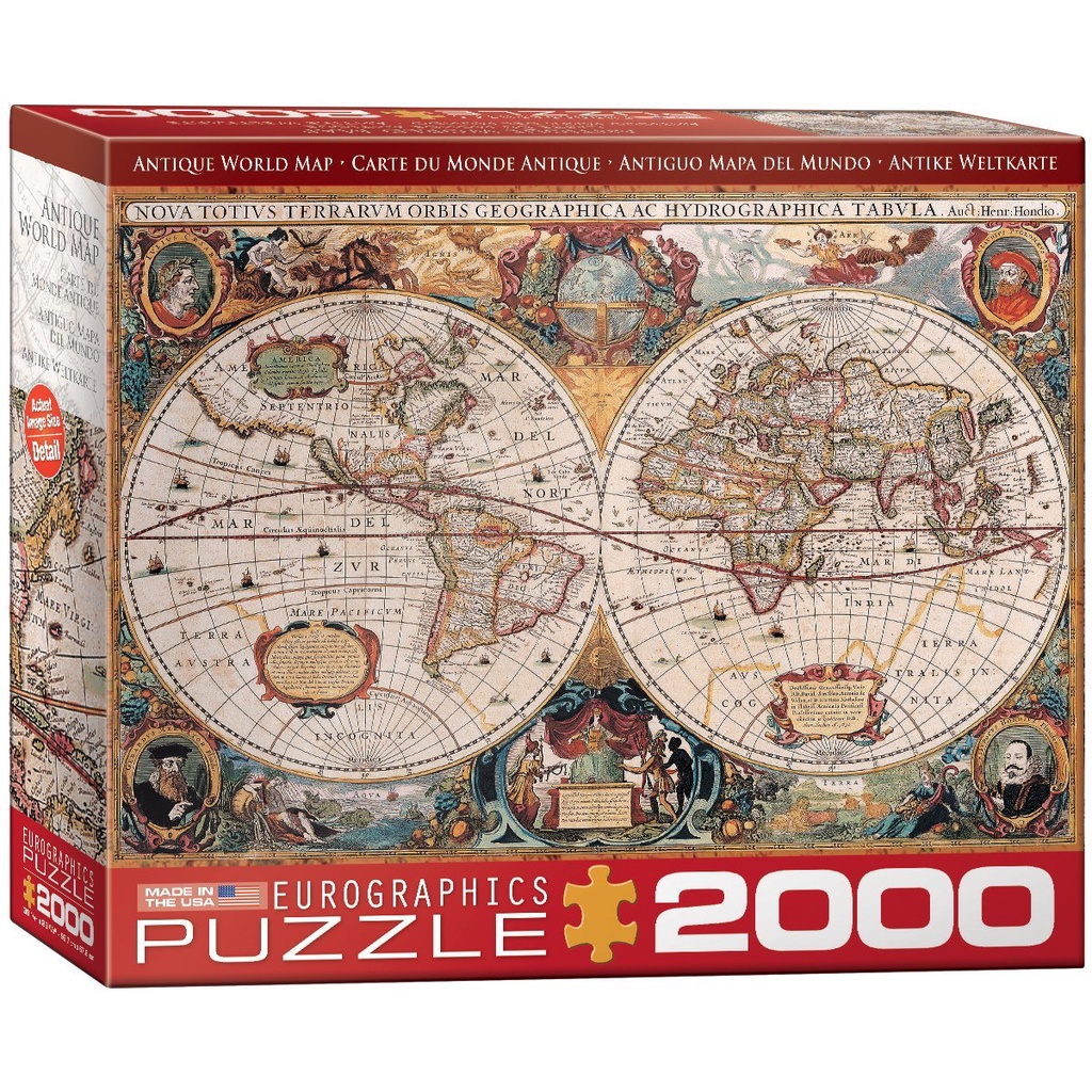 จิ๊กซอว์ Eurographics - Antique World Map 2000 piece (ของแท้ มีสินค้า ...