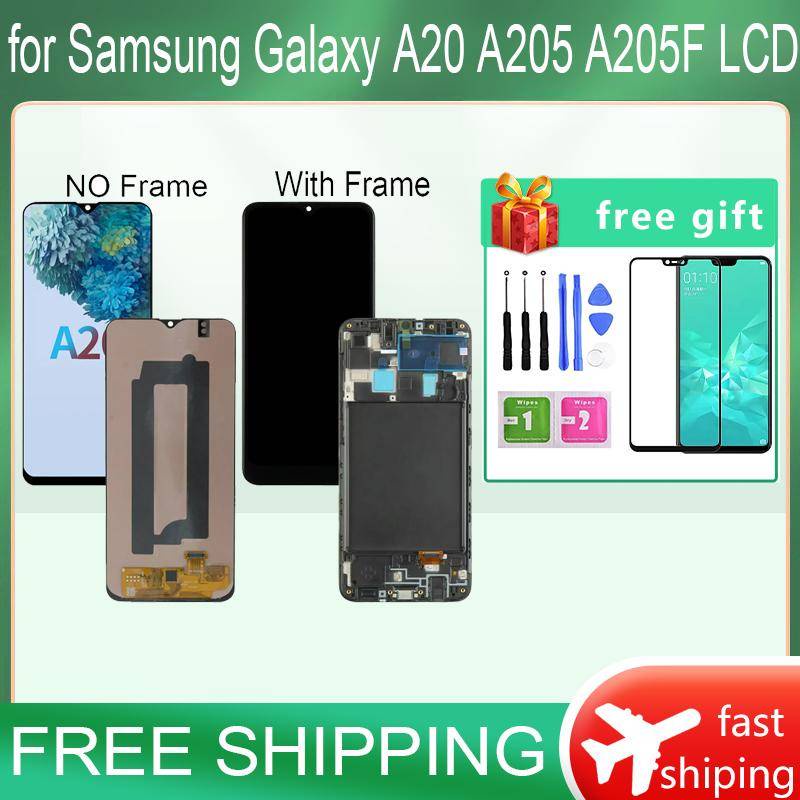 อะไหล่หน้าจอสัมผัส LCD พร้อมกรอบ สําหรับ Samsung Galaxy A20 A205 A205F A30 A305 A305F A30S A50 ...