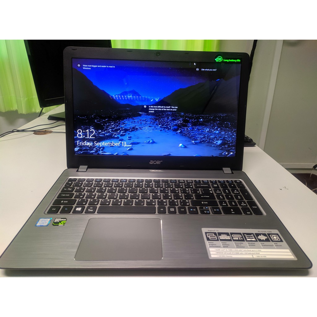 Acer Aspire F5-573G Core i5 Gen 7 GeForce GTX 950M SSD M.2 128 GB RAM ...