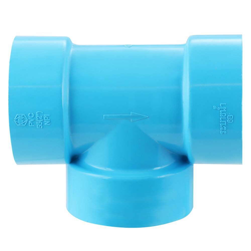 Joints FPT TEE PVC SOCKET SCG 2" LITE BLUE Pipe fitting Water supply ...
