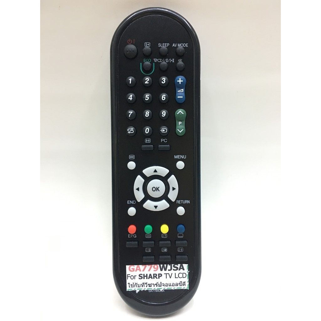 รีโมททีวี ชาร์ป Sharp รุ่น GA779WJSA [ใช้กับทีวีชาร์ป Sharp จอแบน LCD / LED ได้ทุกรุ่น] | Shopee ...