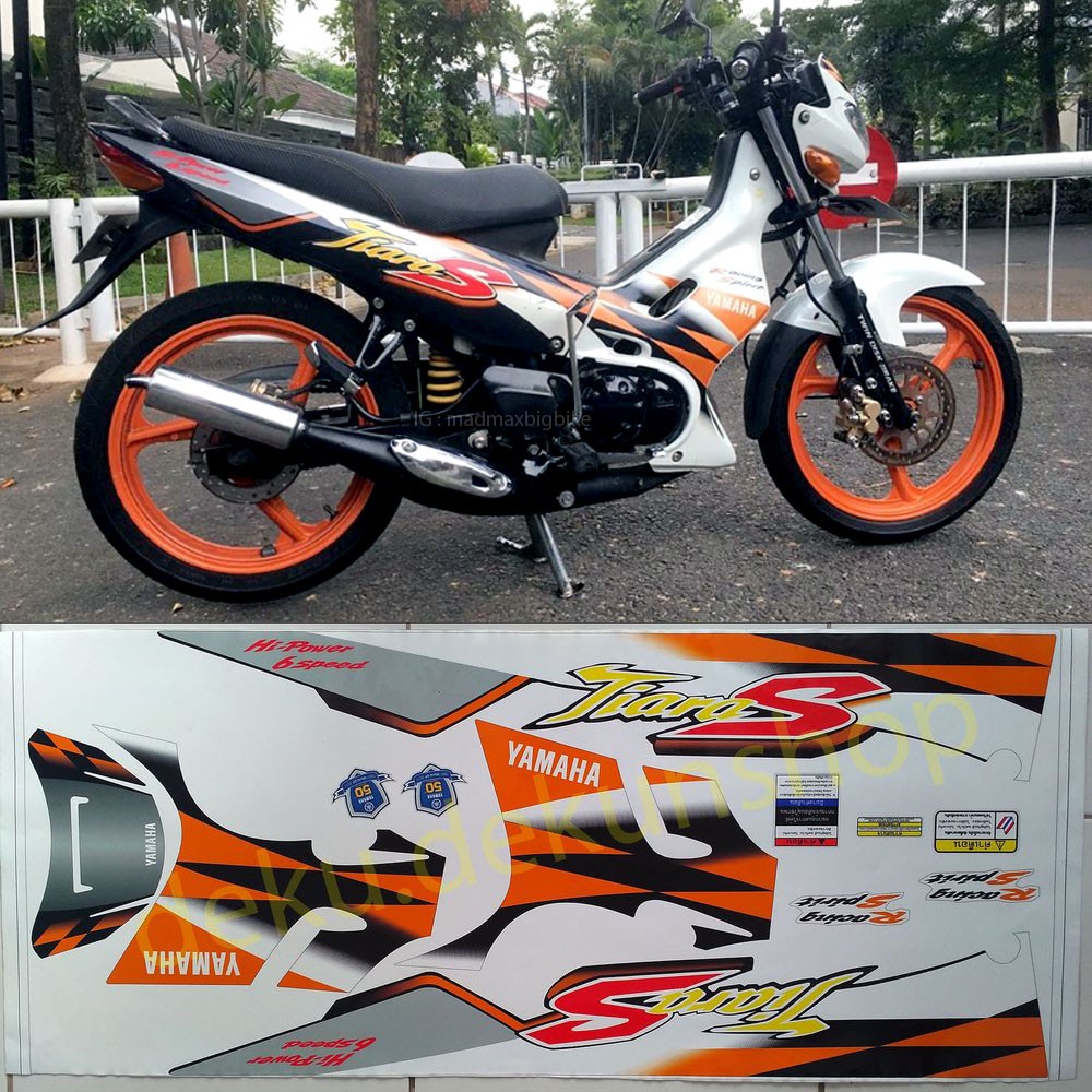 Yamaha Tiara S 120 Orange Striping สามารถเคลือบเงาด้วยเคลือบเคลือบเงา ...