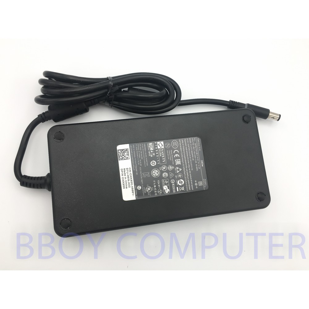 DELL Adapter อะแดปเตอร์ DELL 19.5V 12.3A หัวเสียบ 7.4*5.0mm 240W Dell Alienware 17 Precision 17 ...